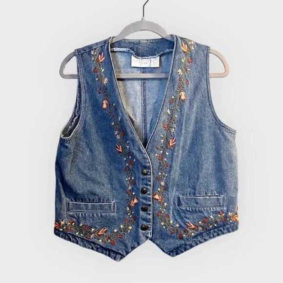 Van Heusen | Jackets & Coats | Vintage Van Heusen Denim Cottage Core ...